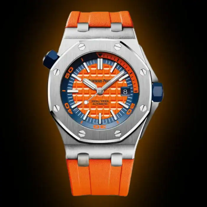 Audemars Piguet Royal Oak Offshore Diver | Orange Index Stainless Steel ...